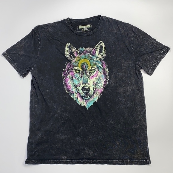Bird Black 4th & Rose | Tops | Bird Black 4th Rose Mystic Wolf Tshirt ...